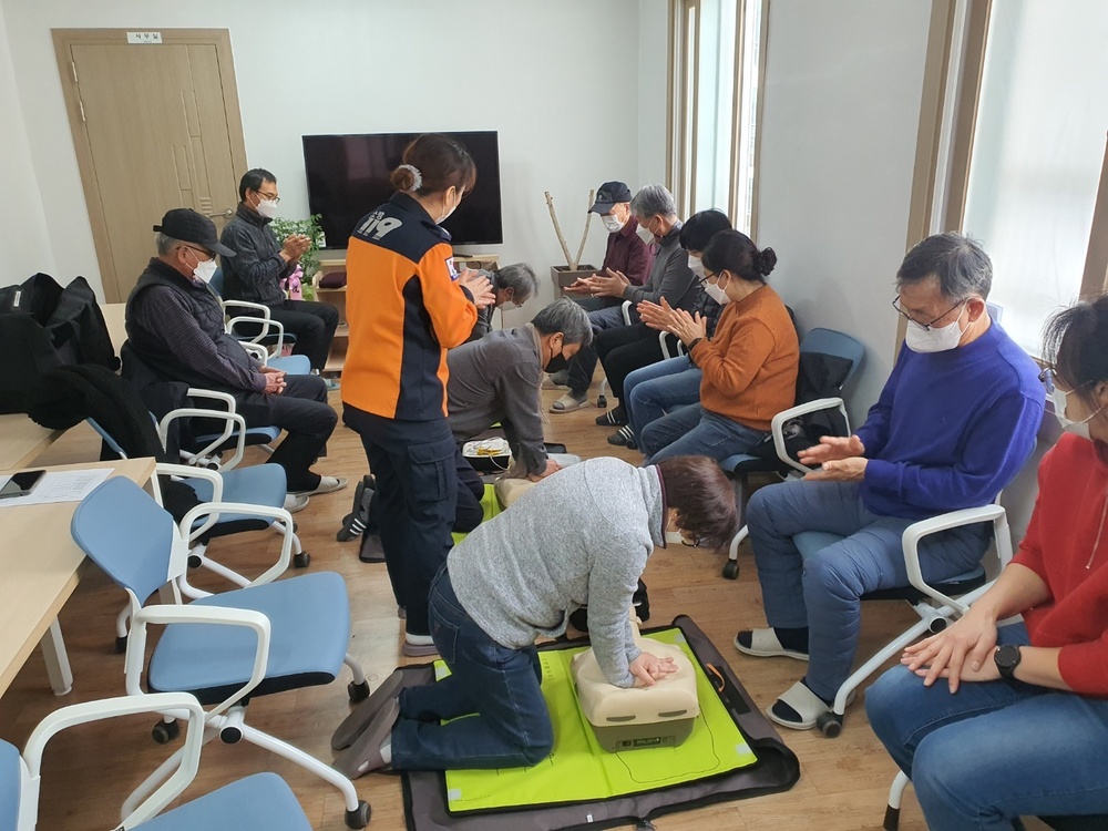 봉화시니어클럽 종사자 안전교육 봉화소방서